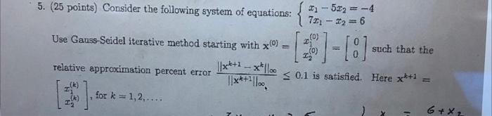 Solved Consider the following system of equations: Use | Chegg.com