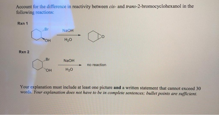 Solved Account for the difference in reactivity between cis- | Chegg.com