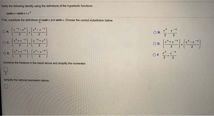 Solved Verify the following identity using the definitions | Chegg.com