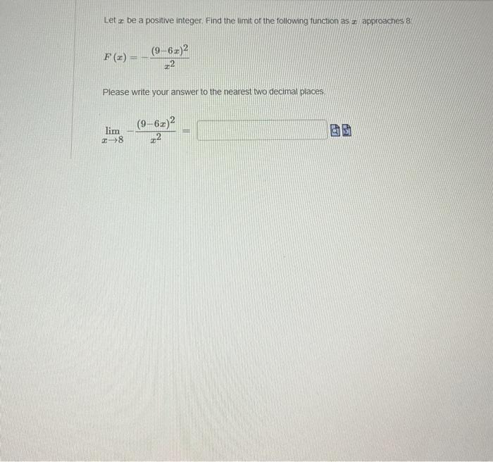 Solved Let x be a positive integer. Find the limit of the | Chegg.com