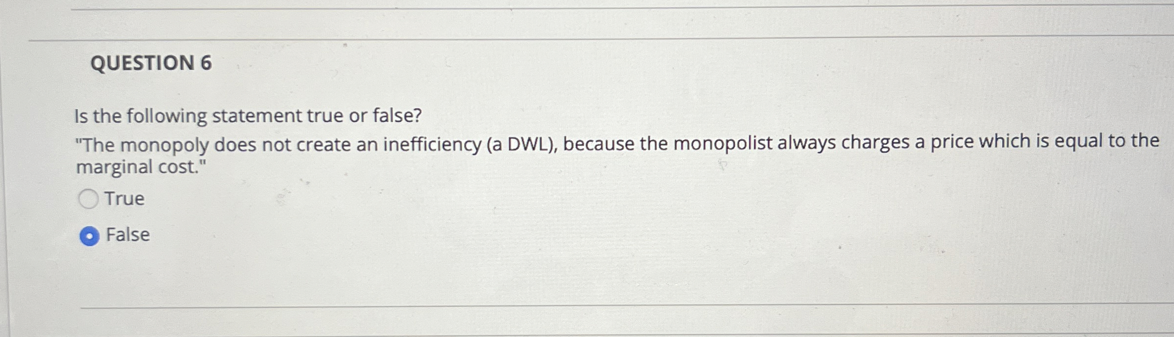 Solved QUESTION 6Is the following statement true or | Chegg.com