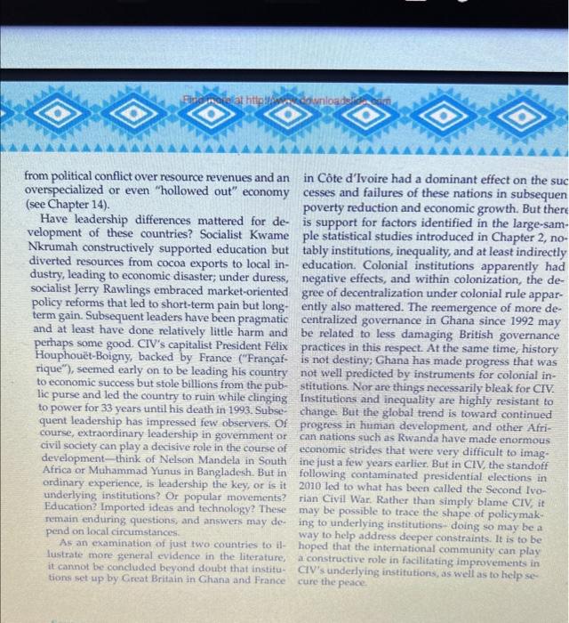 Solved Case Study 5 Institutions, Inequality, and Incomes: | Chegg.com