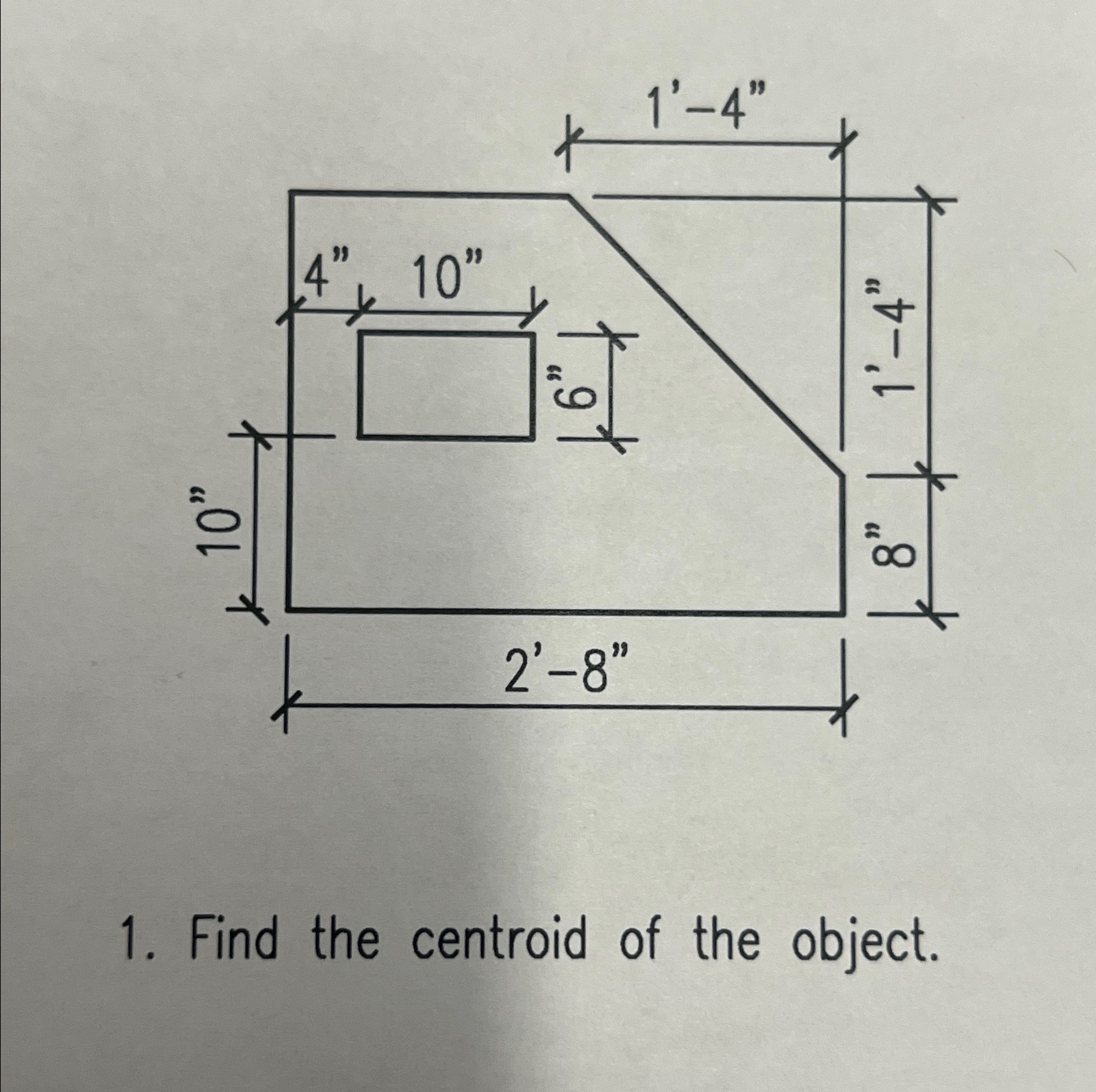 Solved Find the centroid of the object. | Chegg.com