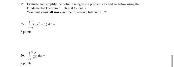 Solved Evaluate and simplify the definite integrals in | Chegg.com