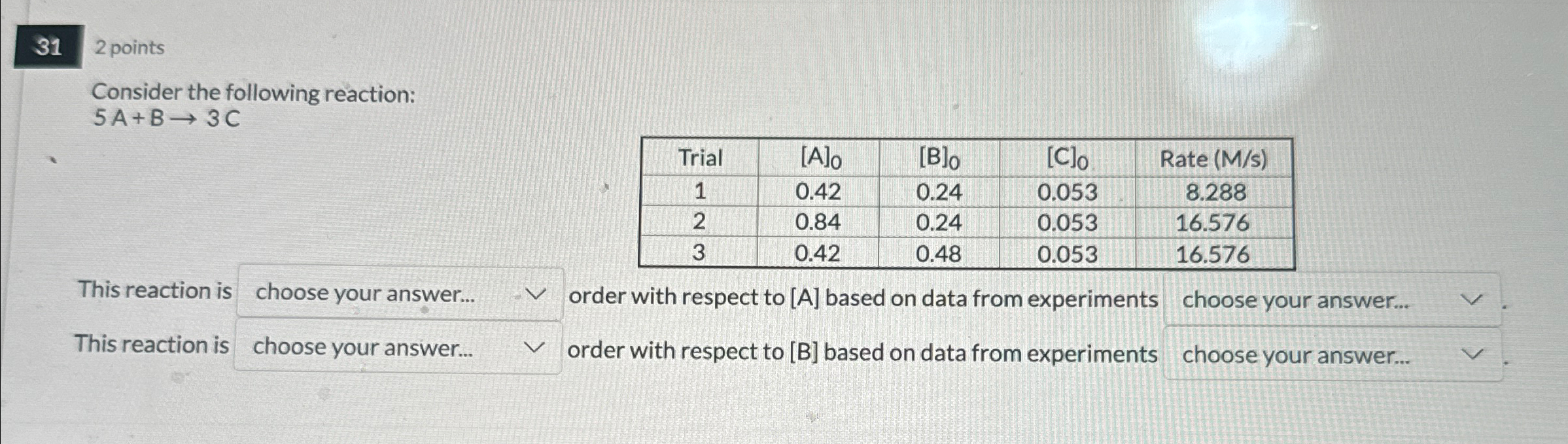 Solved 312 ﻿pointsConsider the following | Chegg.com