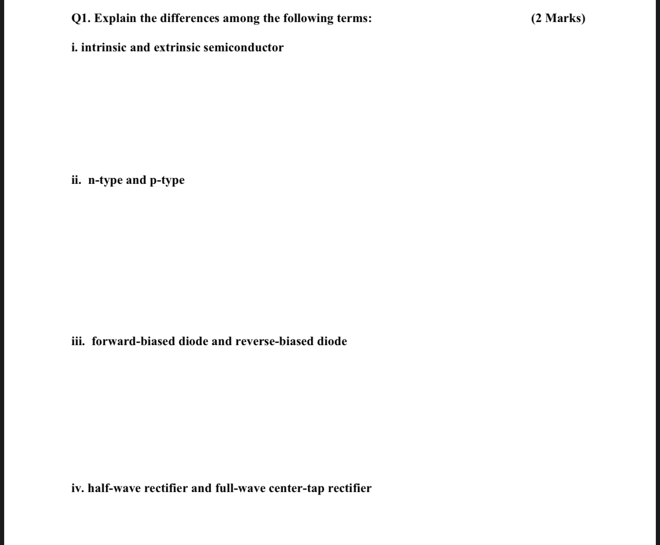 Solved Q1. ﻿Explain the differences among the following | Chegg.com
