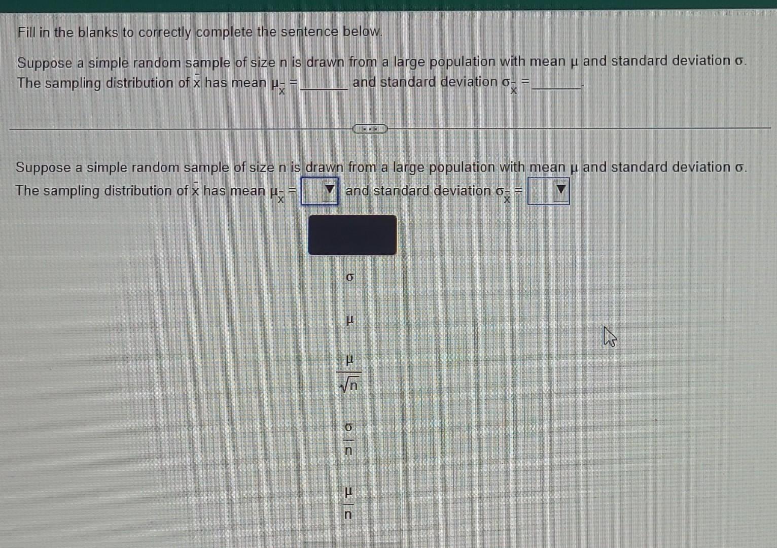 Solved Fill in the blanks to correctly complete the sentence | Chegg.com