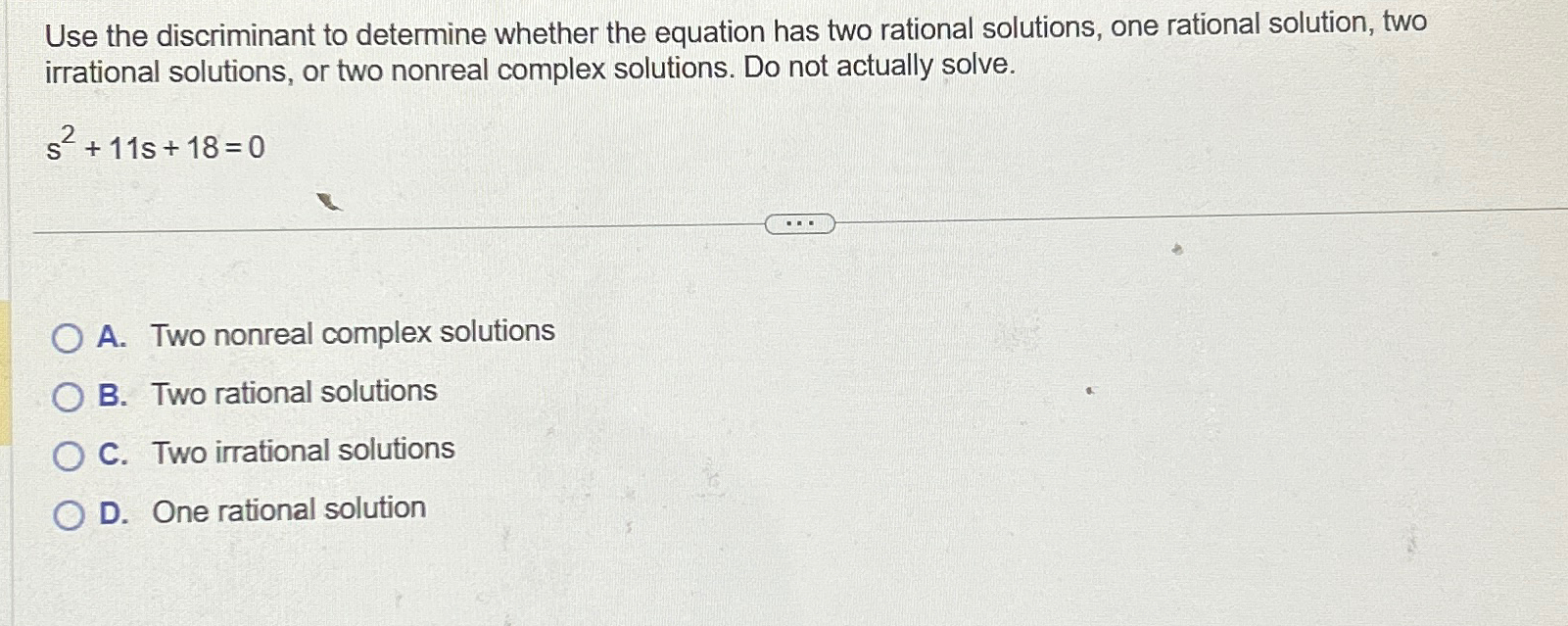 Solved Use the discriminant to determine whether the | Chegg.com