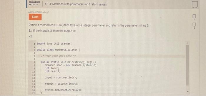 Solved Define a method caicNum0 that takes one integer | Chegg.com