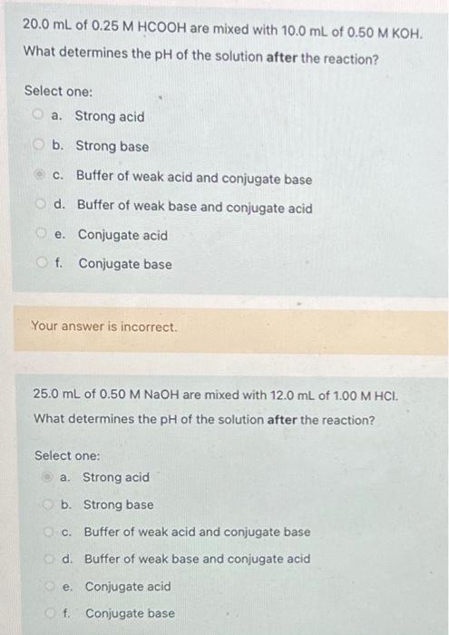 Solved 100.0 mL of 0.20MCH3COOH are mixed with 50.0 mL of | Chegg.com