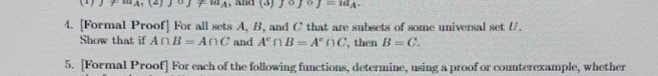 Solved [Formal Proof] ﻿For all sets A,B, ﻿and C ﻿that are | Chegg.com
