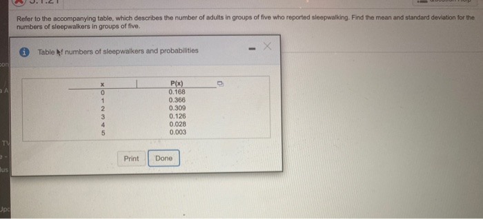 Solved Refer to the accompanying table, which describes the | Chegg.com