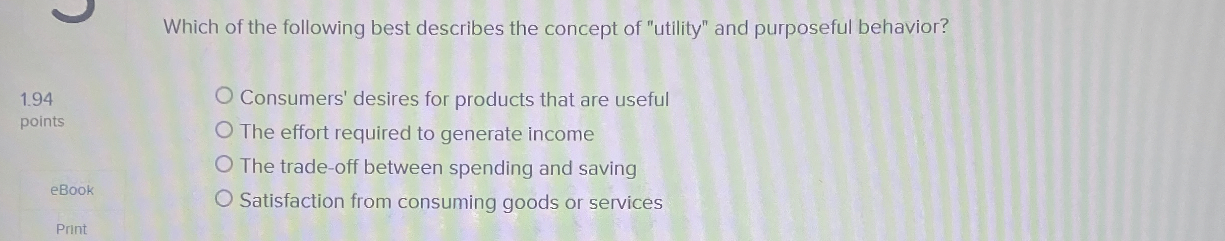 Solved Which of the following best describes the concept of | Chegg.com