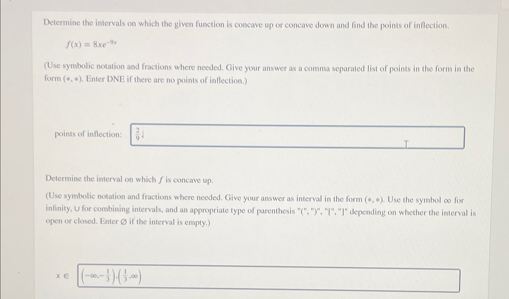 Determine the intervals on which the given function | Chegg.com