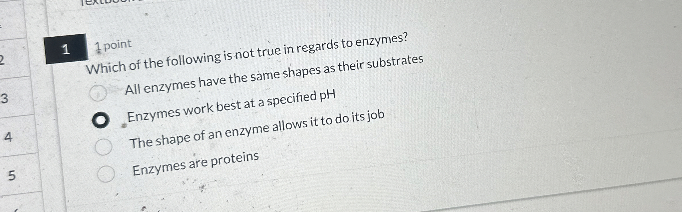 Solved 1 1 ﻿pointWhich of the following is not true in | Chegg.com