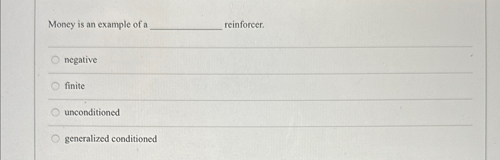 Money is an example of a | Chegg.com