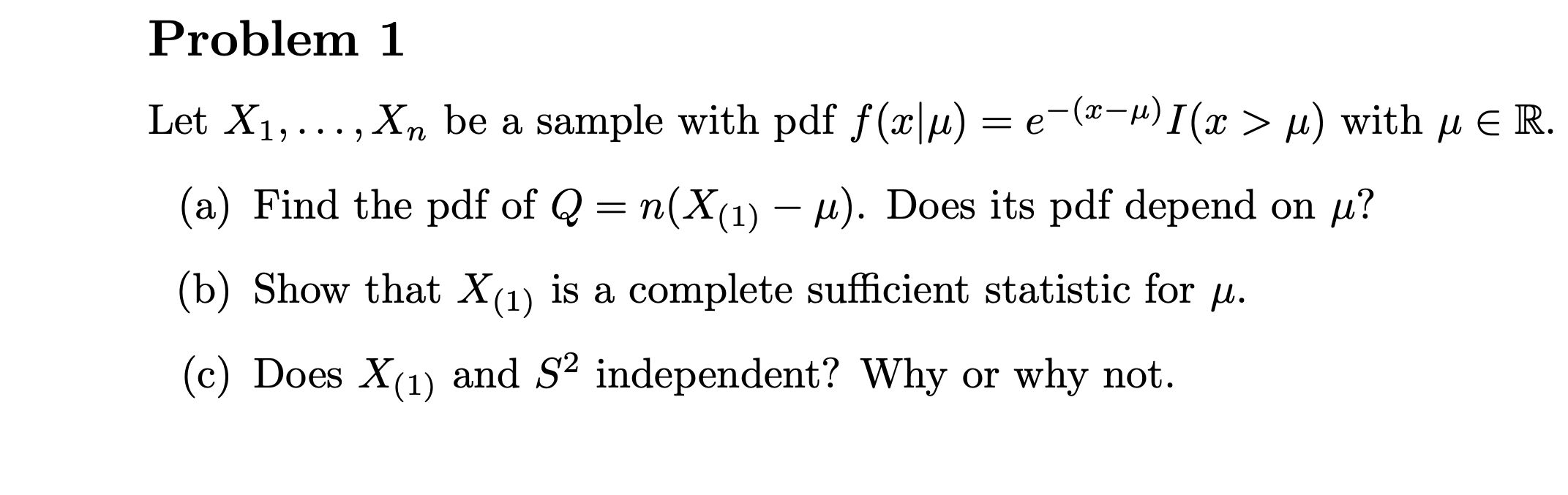 Solved Problem 1Let x1,dots,xn ﻿be a sample with pdf | Chegg.com