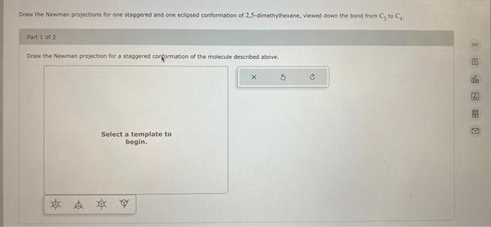 Solved Draw the Newman projections for one staggered and one | Chegg.com