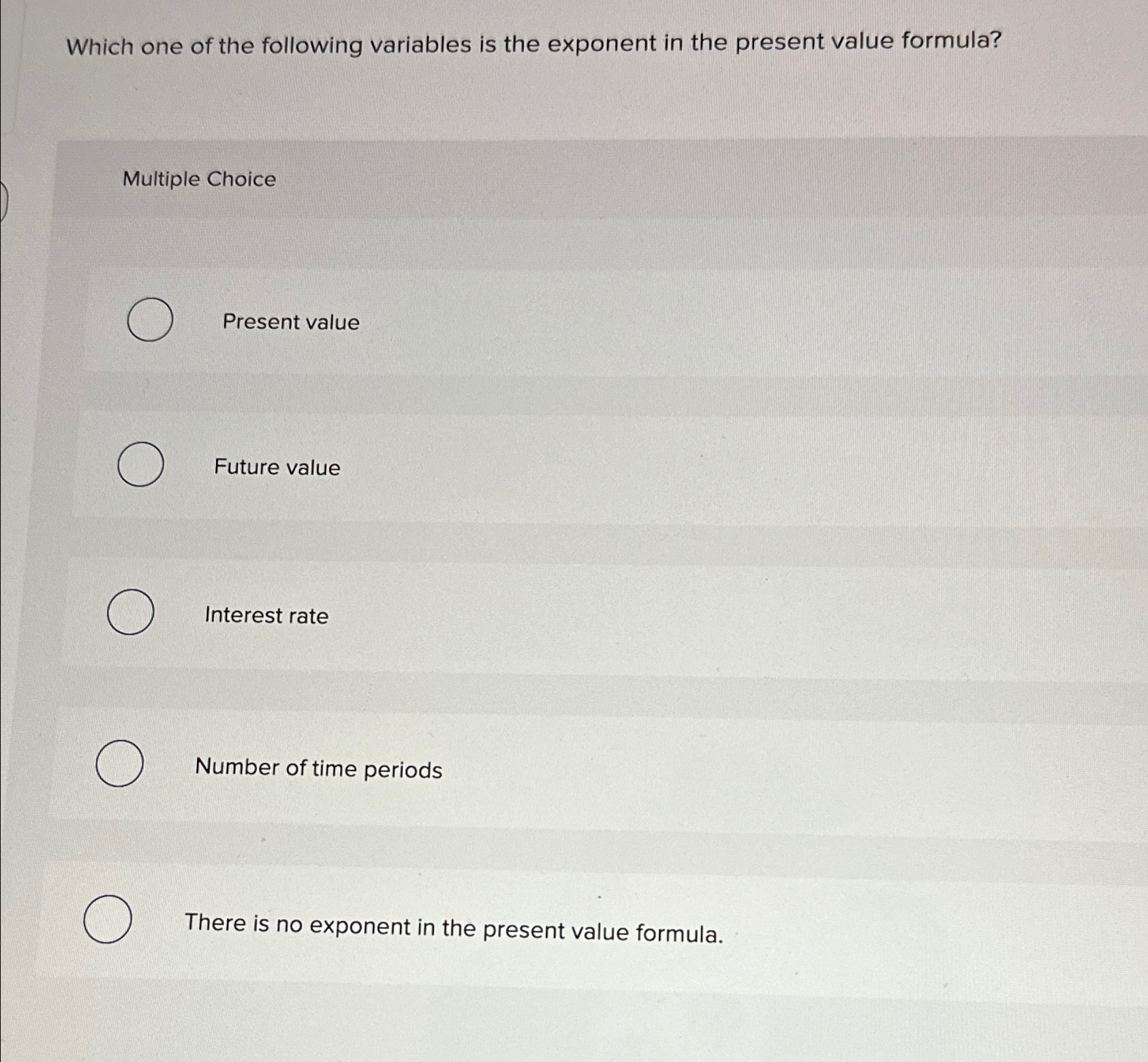 Solved Which one of the following variables is the exponent | Chegg.com