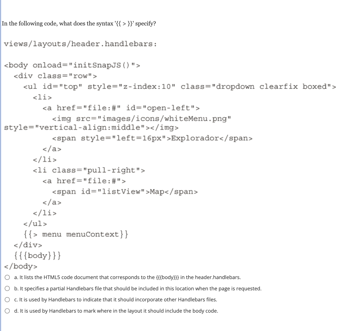 Solved a. ﻿It lists the HTML5 ﻿code document that | Chegg.com