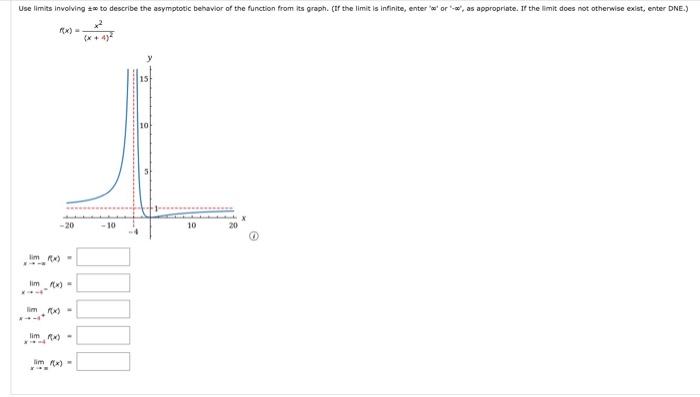 Solved Use limits involving to describe the asymptotic | Chegg.com