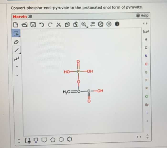 Solved Convert phospho-enol-pyruvate to the protonated enol | Chegg.com