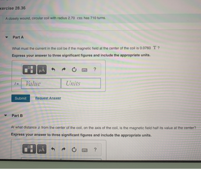Solved exercise 28.36 A closely wound, circular coil with | Chegg.com