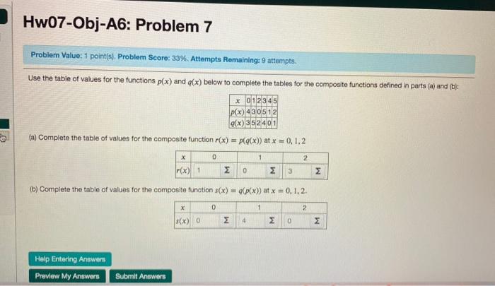 Solved Hw07 Obj A6 Problem 7 Problem Value 1 Points 