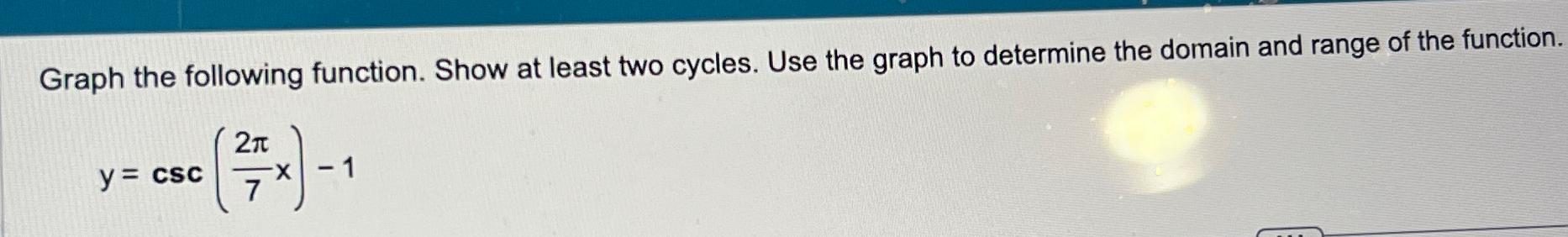 Graph the following function. Show at least two | Chegg.com