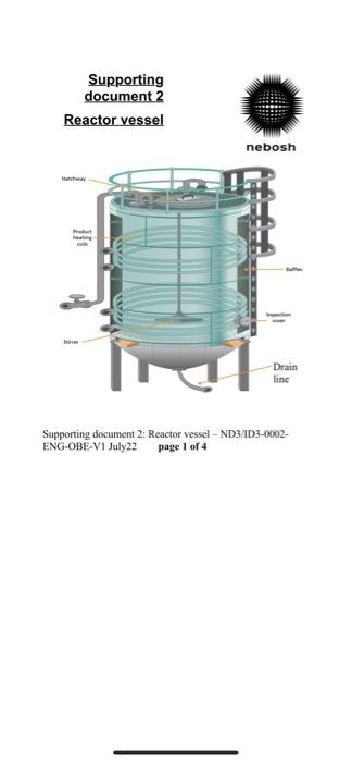 Supporting document 2: Reactor vessel - | Chegg.com