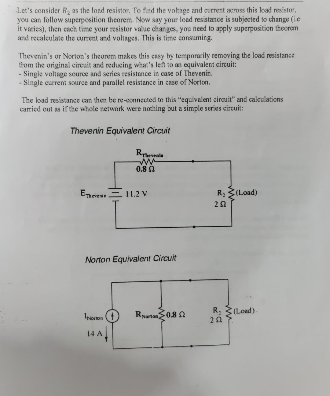 Solved Lab 6: Verification of Thevenin's, Norton's and | Chegg.com