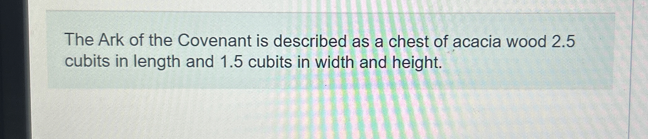 Solved The Ark of the Covenant is described as a chest of | Chegg.com