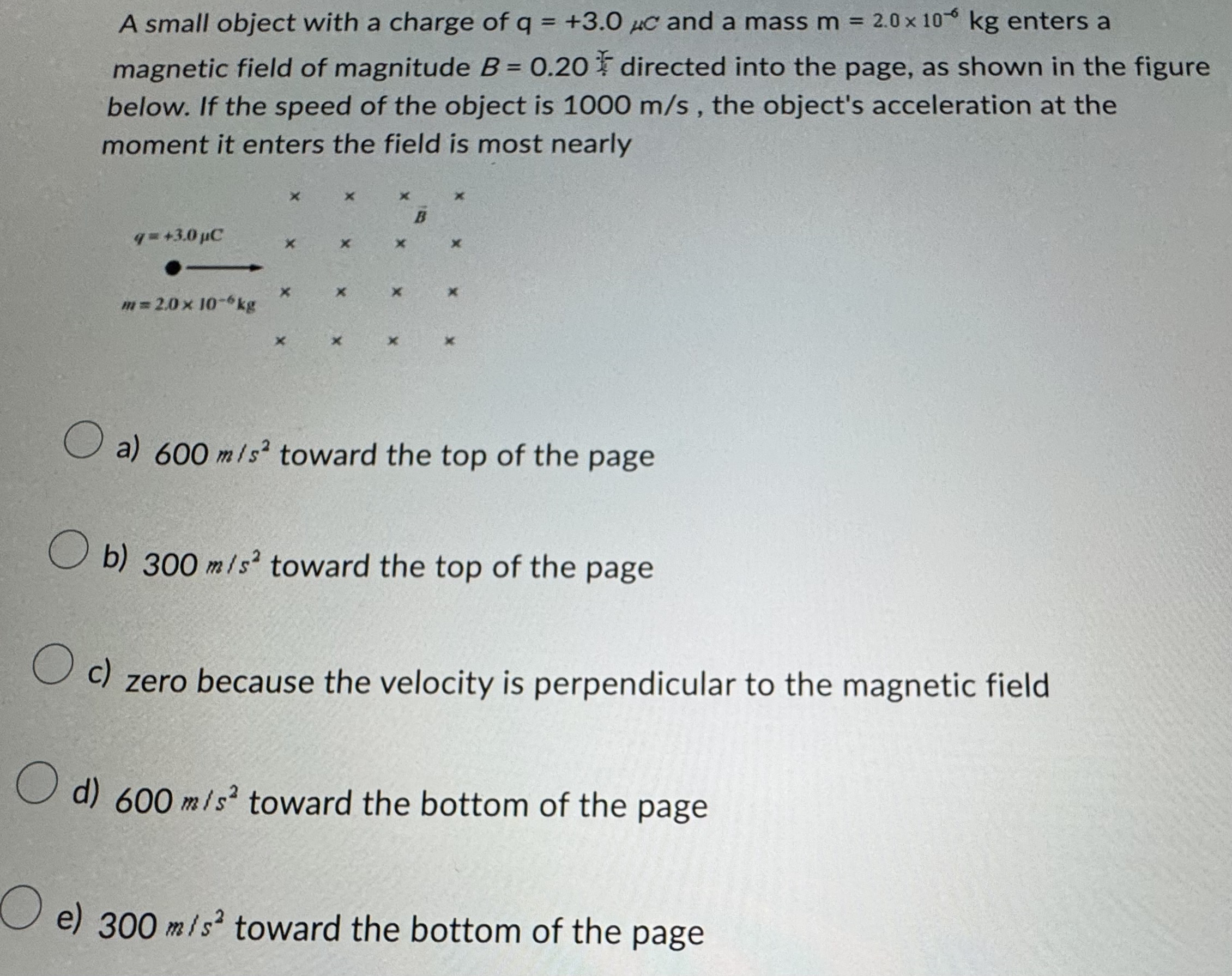 Solved A small object with a charge of q=+3.0μC ﻿and a mass | Chegg.com
