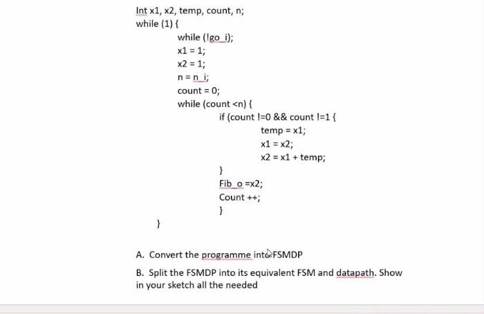 Solved Example 2: Fibonacci Function • It is required to | Chegg.com