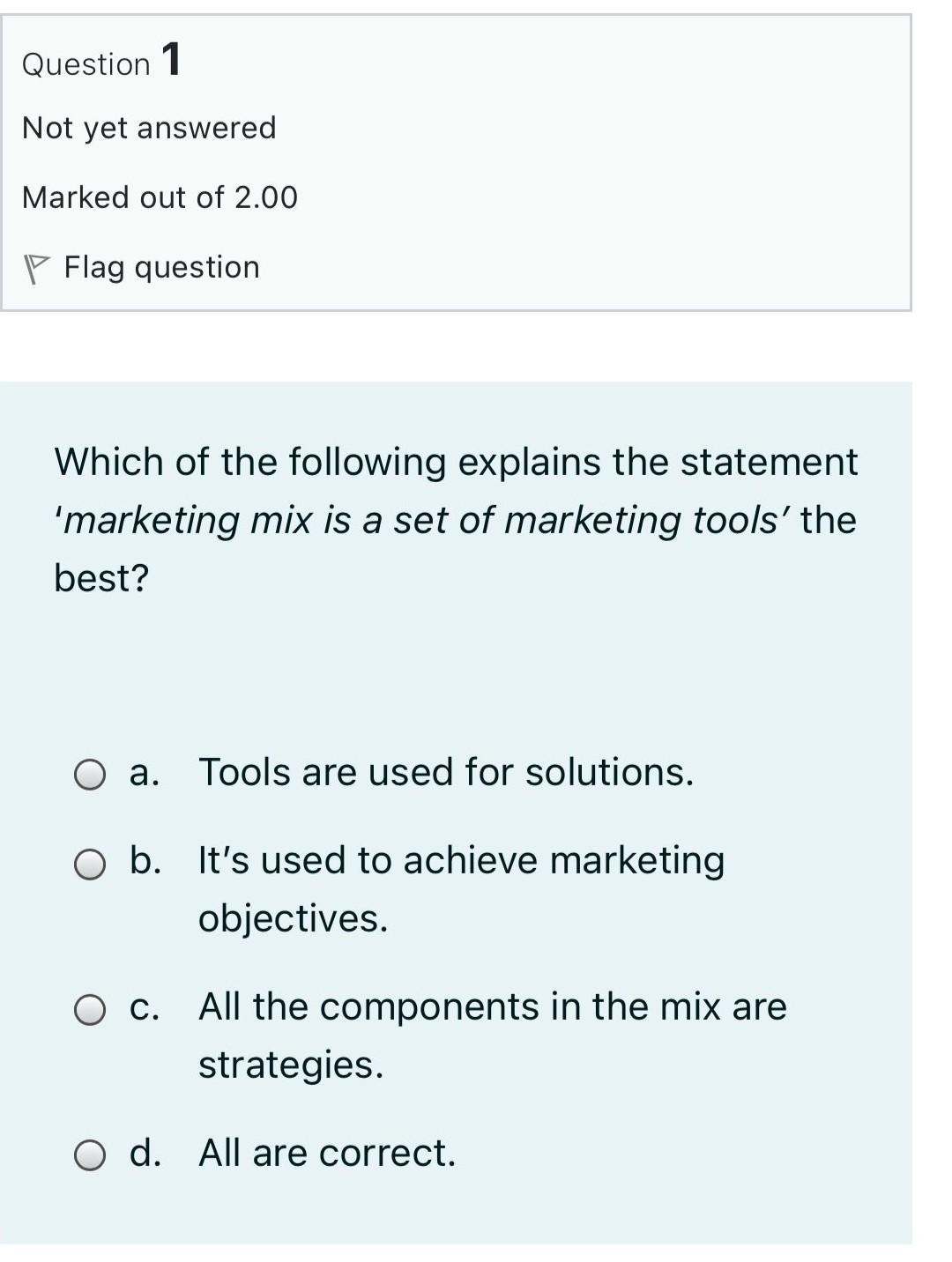 Solved Question 1 Not yet answered Marked out of 2.00 Flag | Chegg.com