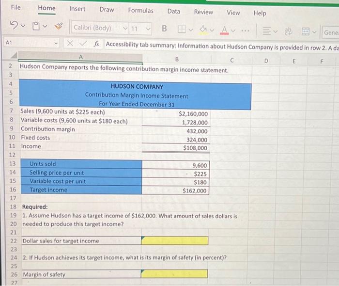 Solved 19 1. Assume Hudson has a target income of $162,000. | Chegg.com
