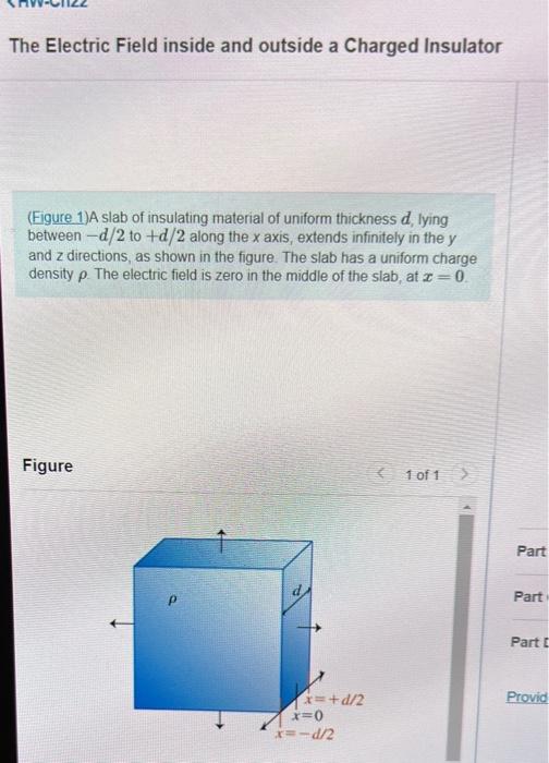 Solved The Electric Field inside and outside a Charged | Chegg.com
