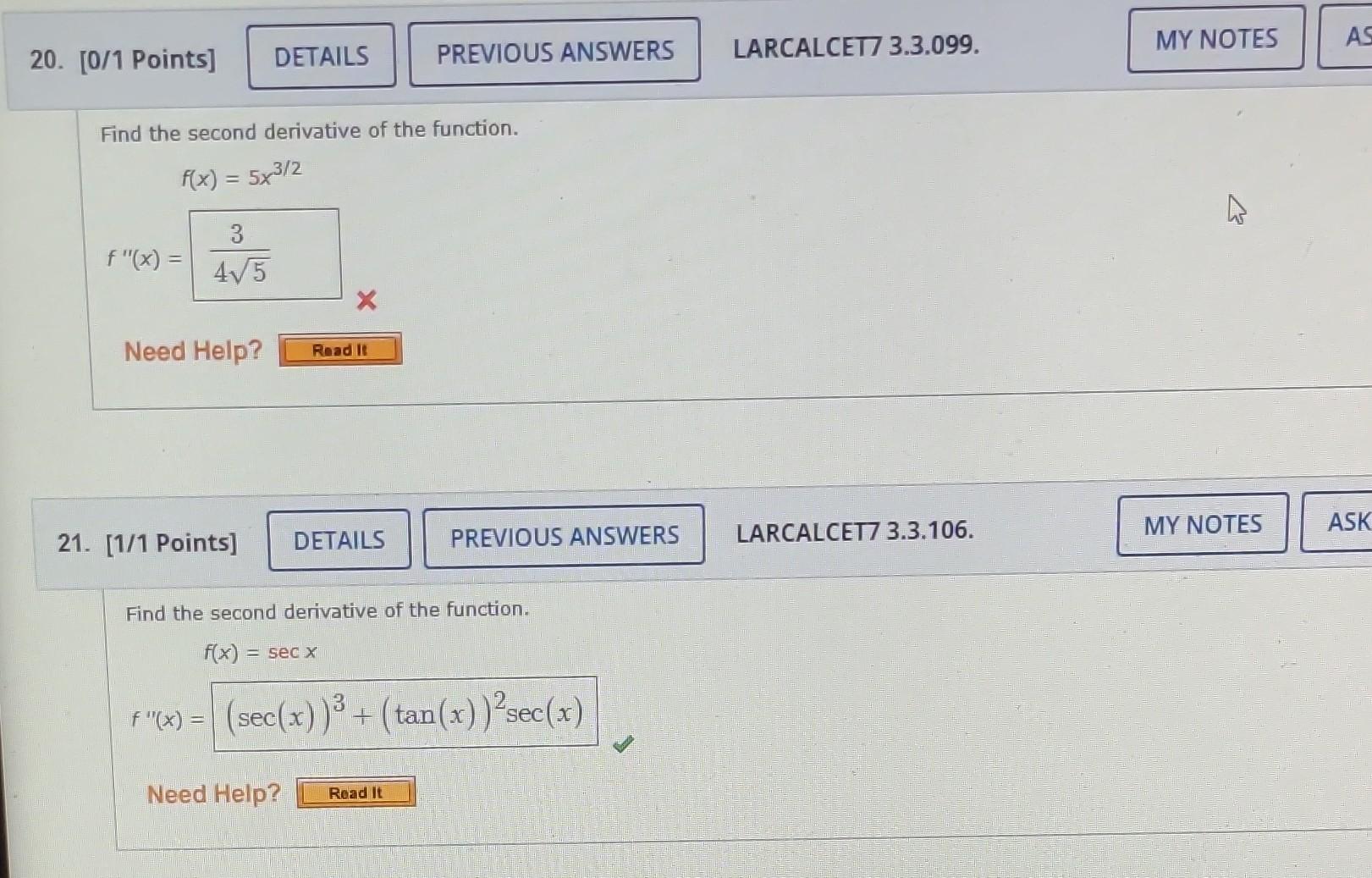 Solved Find the second derivative of the function. | Chegg.com