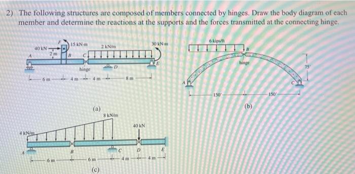 Solved 2) The following structures are composed of members | Chegg.com