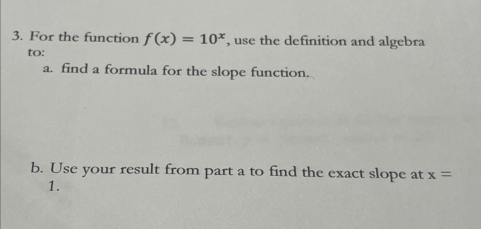 Solved For the function f(x)=10x, ﻿use the definition and | Chegg.com