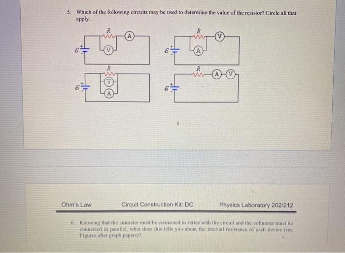 Solved Ohm's Law Circuit Construction Kit: DC Physics | Chegg.com
