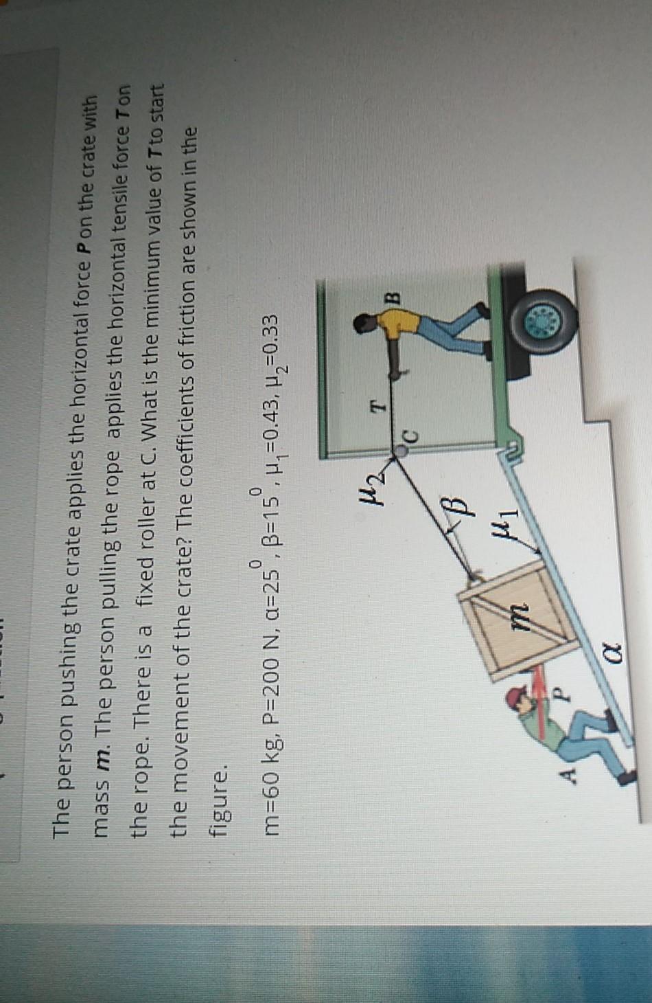 Solved The person pushing the crate applies the horizontal | Chegg.com