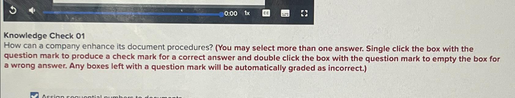 Solved Knowledge Check 01How can a company enhance its | Chegg.com