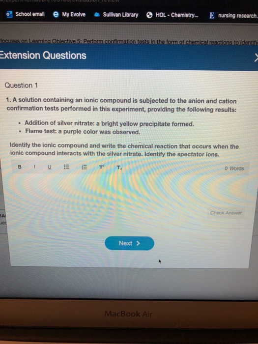 Solved School email e My Evolve Sullivan Library HOL - | Chegg.com