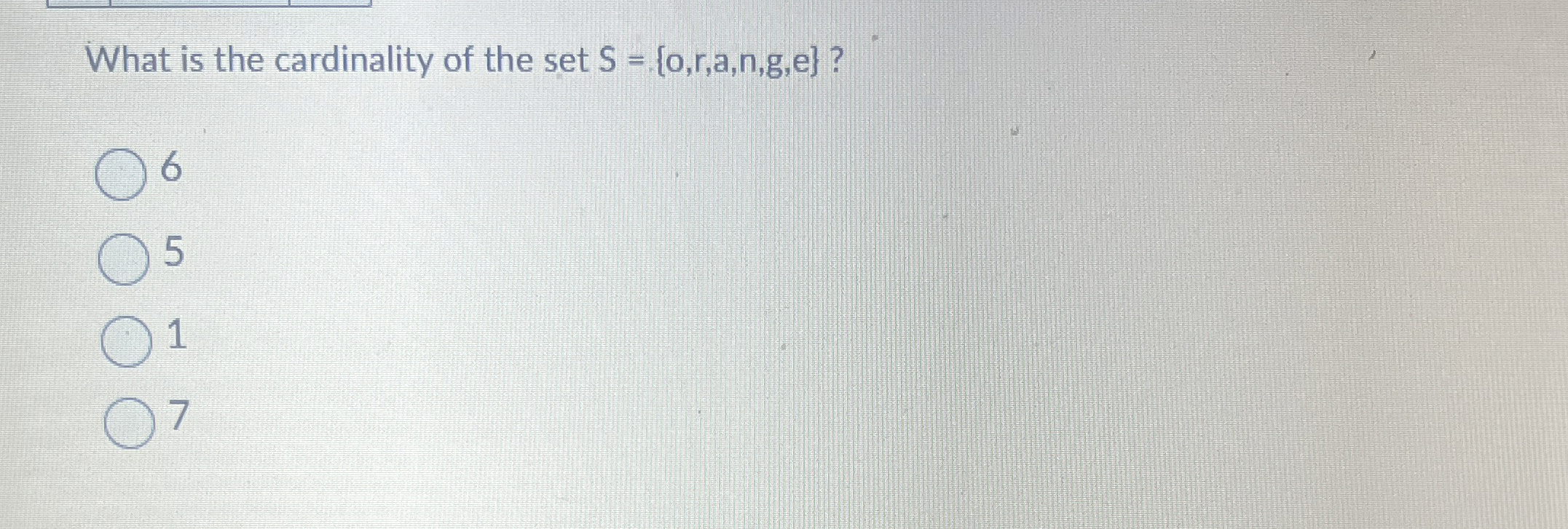 Solved What is the cardinality of the set | Chegg.com