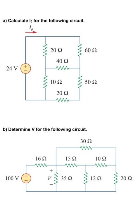 Solved a) Calculate I0 for the following circuit. b) | Chegg.com