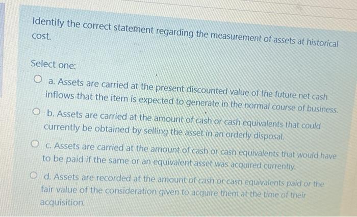 Solved Identify the correct statement regarding the | Chegg.com