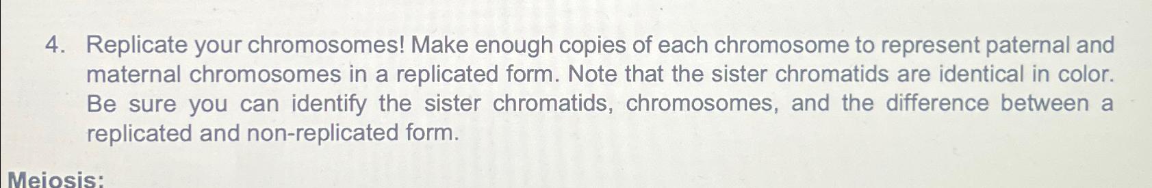 Solved Replicate your chromosomes! Make enough copies of | Chegg.com