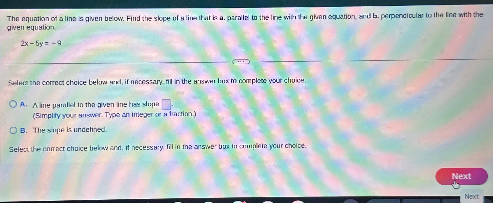Solved The equation of a line is given below. Find the slope | Chegg.com