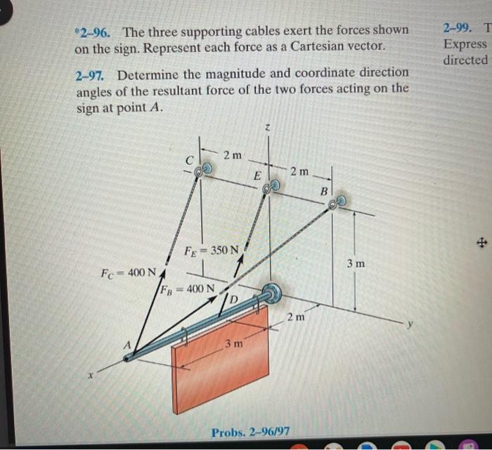 2 136 Determine The Magnitudes Of The Projected